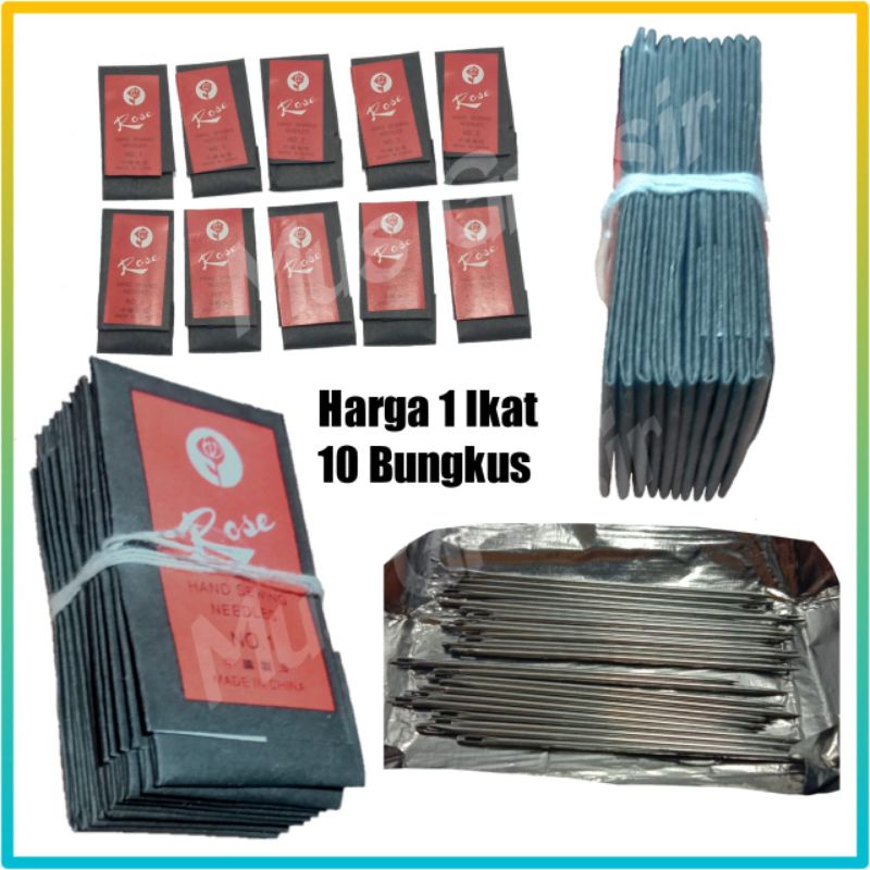 Jual Jarum Jahit Tangan No 1 Rose Lubang Besar 1 Ikat 10 Bungkus ...