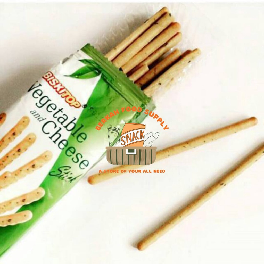 Jual ( BERKAH ) BISKITOP Vegetable & Cheese Stick 50gr Sayuran Keju ...