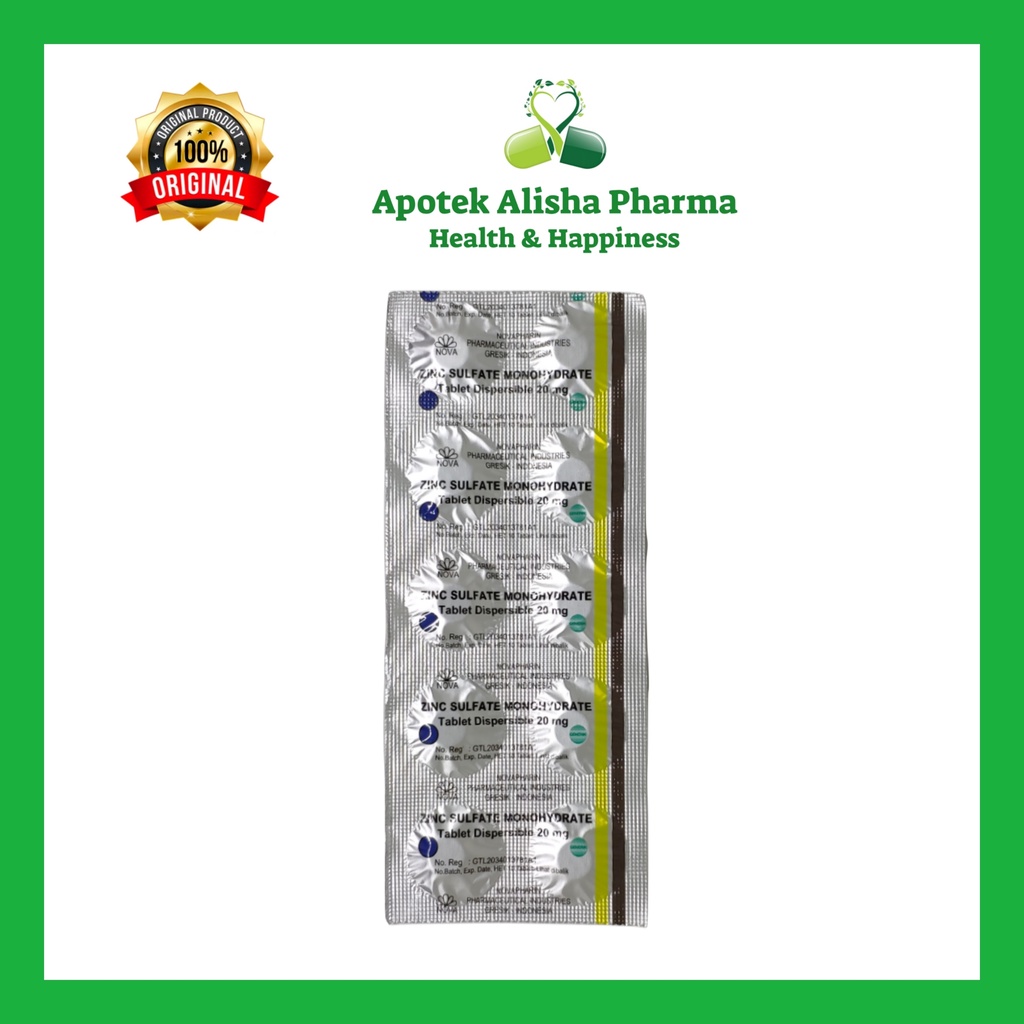Jual Zinc Tablet Strip / Box - Zink Dispersible Tablet Diare / Mencret ...