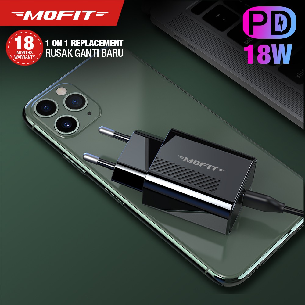 Jual MOFIT MPD18 - Quick Charge 3.0 PD 18watt Wall Charger - Hitam ...