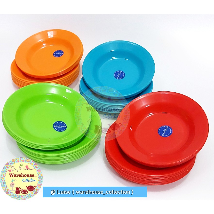 Jual ( PER LUSIN) PIRING LEPEK 5" inch DELUXE LUCKY STAR// PIRING SNACK ...