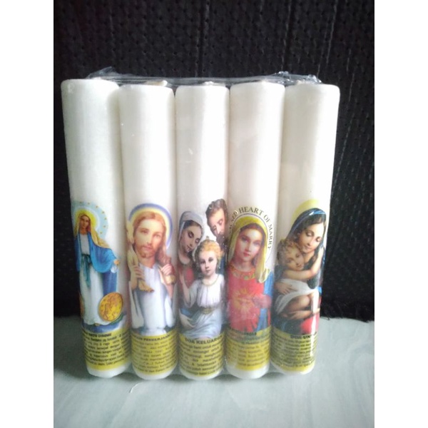 Jual Lilin Gambar Rohani isi 5. Tinggi 17cm, Diameter 3cm - Lilin ...