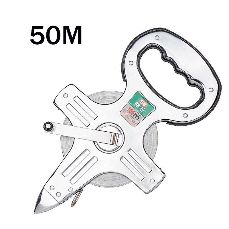 Jual Meteran Tancap/Meteran Roll 100 50 meter Stainless Steel | Shopee ...