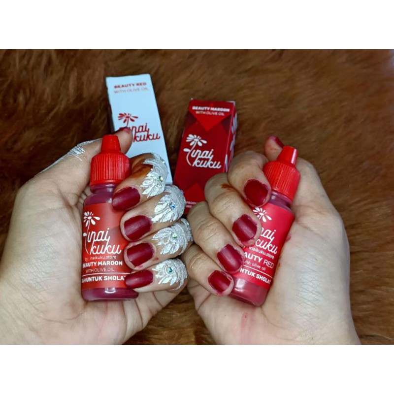 Jual KUTEK Inaikuku MAROON RED/MERAH inai kuku pacar kuku kutek hena ...