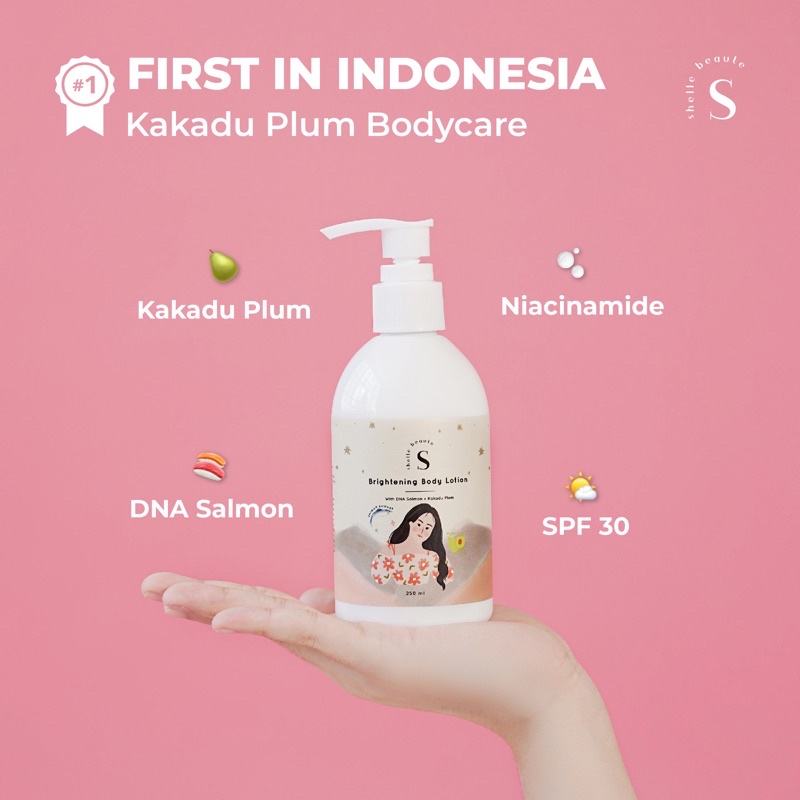 Jual Shelle Beaute - Brightening Body Lotion 250 mL Salmon DNA & Kakadu ...