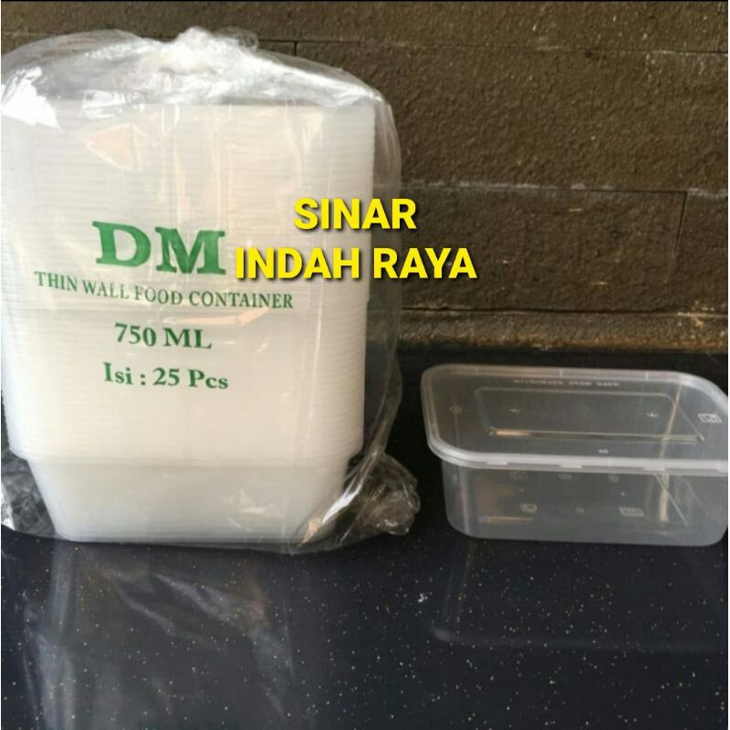 Jual KOTAK MAKAN PANJANG 750ML - BOX THINWALL FOOD CONTAINER - ISI ...