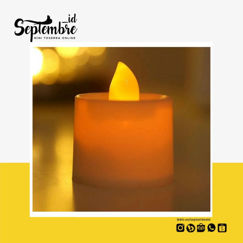 Jual Lilin LED Lilin Elektrik Mini Cahaya Kuning Lilin Mini Dengan ...