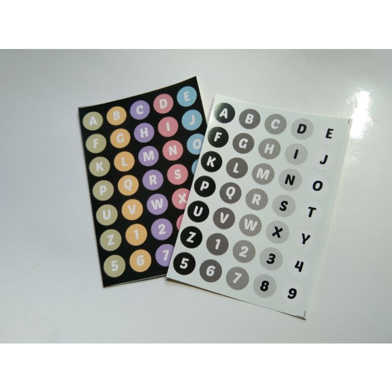 Jual Sticker Alphabet & Angka Dots Huruf Pastel Colour For Scrapbook ...