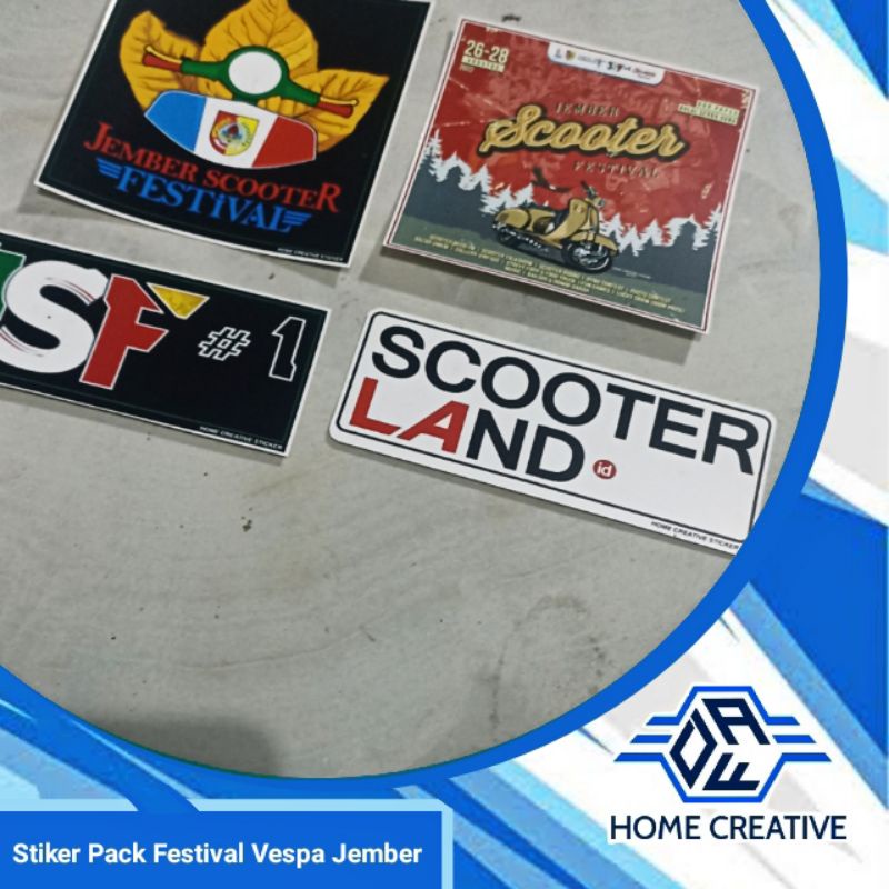 Jual stiker vespa - jember scooter festival / JSF Jember / paket isi 4 ...
