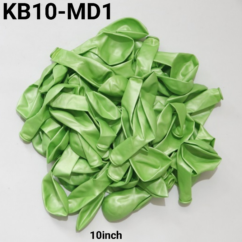 Jual KB10-MD1 Balon latex 10 inch 25 cm metalik hijau ijo muda pupus ...
