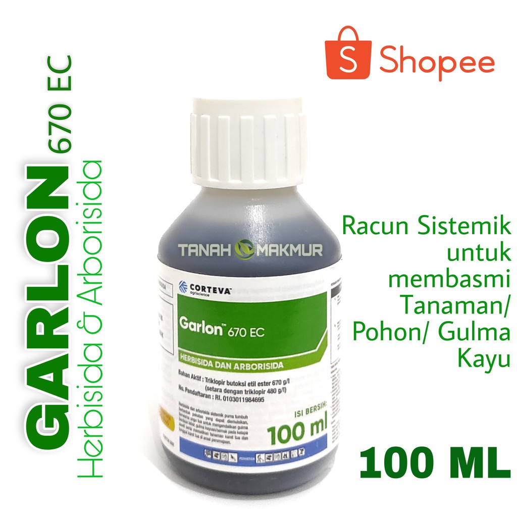 Jual RACUN POHON GARLON 100ML 670EC 100 ML BASMI TANAMAN LIAR GULMA ...