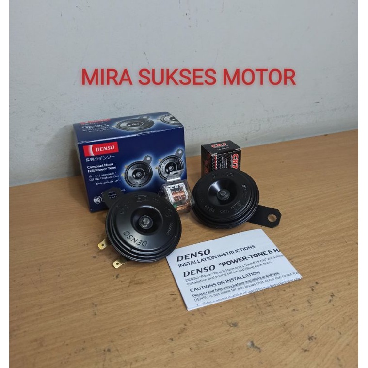 Jual KLAKSON DENSO DOBEL DICS DENSO ORIGINAL WATERPROOF 12V PLUS RELAY ...
