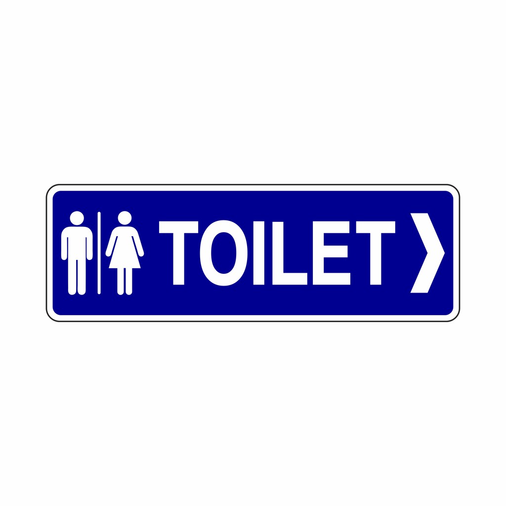 Jual Rambu Penunjuk Arah Toilet Signage 30cm x 10cm Akrilik | Shopee ...