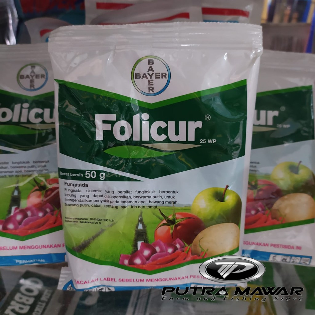 Jual Fungisida FOLICUR 25WP 50gr. Bayer- Bahan aktif : tebukonazol 25% ...