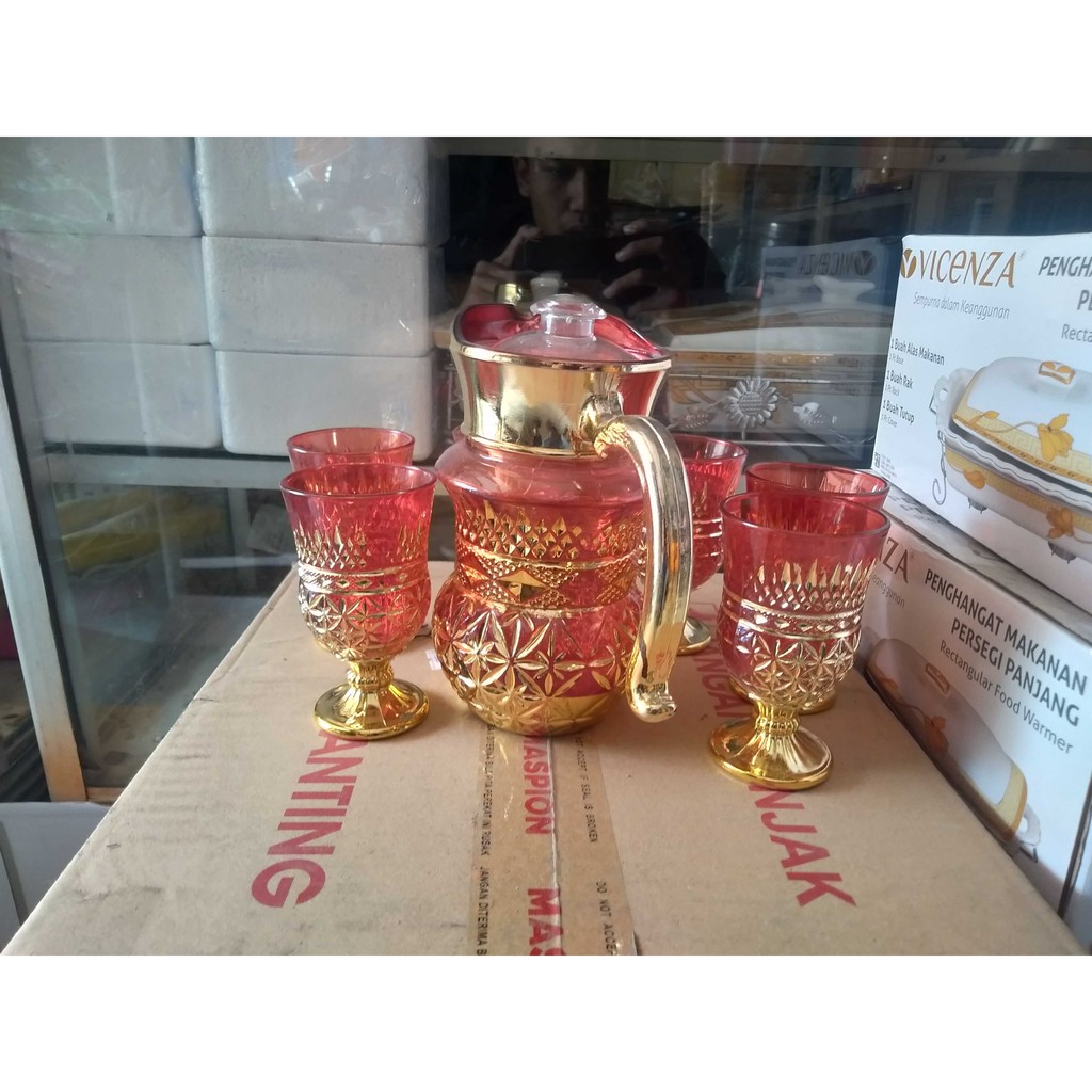 Jual Teko set + Gelas Eskan Set Shinil Mini 7 pcs | Shopee Indonesia