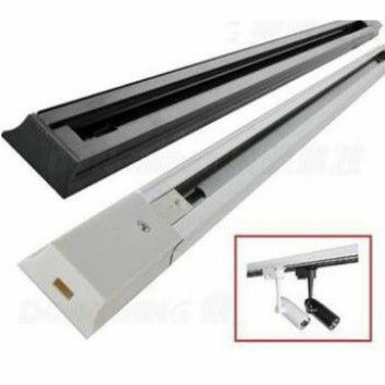 Jual rel lampu track 1 meter rel nya saja rel lampu plafon sorot rell ...
