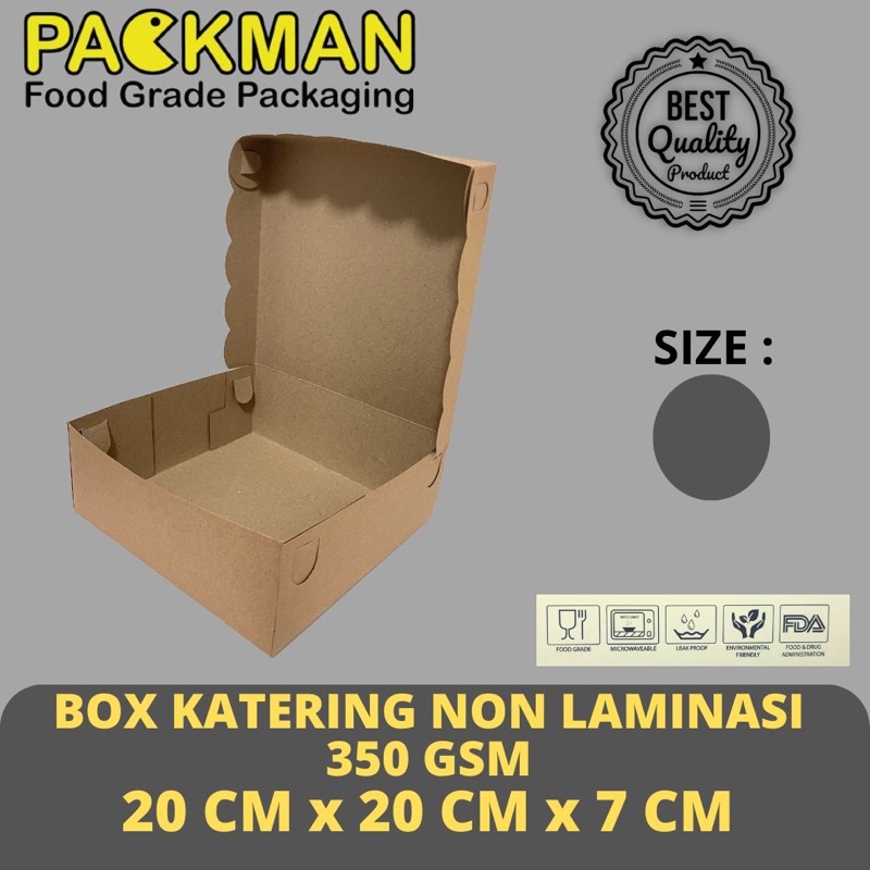 Jual BOX KATERING KRAFT R10K / DUS NASI 20x20 / KOTAK MAKANAN CAKE ...