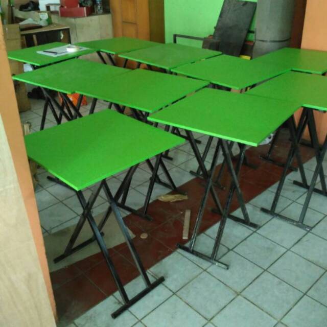 Jual Meja Lipat uk 50x50x70 / Meja Makan Minimalis Industrial / Meja Cafe / Meja Bazar / Meja ...
