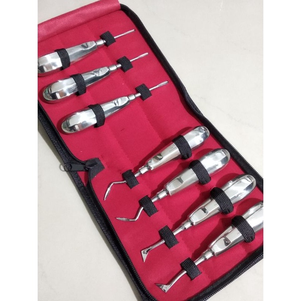 Jual Dental root Elevator Luxator Cryer Set isi 7 pieces senshan dental ...