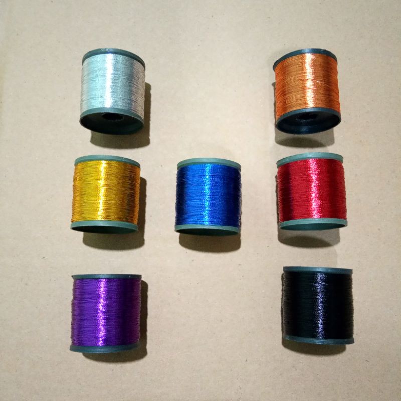 Jual BENANG WRAPPING METALIK/ METALLIC THREAD SIZE C | Shopee Indonesia