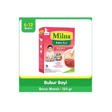 Jual Milna Bubur Bayi 6+ Beras Merah 120G | Shopee Indonesia