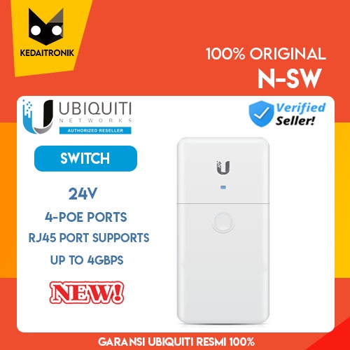 Jual NEW Ubiquiti Nano Switch Outdoor 4port Poe Passthrough Switch N-SW ...