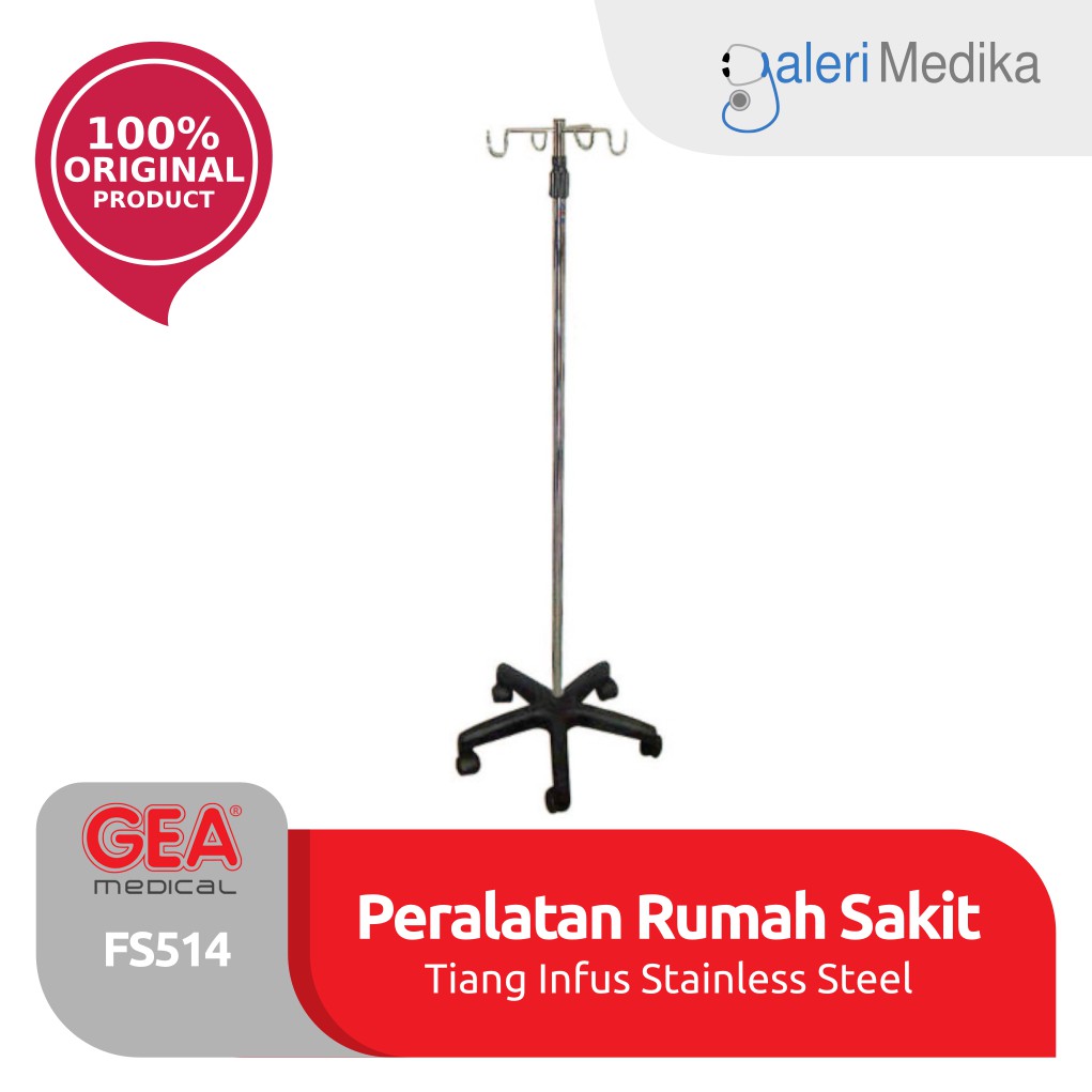 Jual Tiang Infus Stainless Steel GEA FS514 / FS-514 / FS 514 - Tiang ...