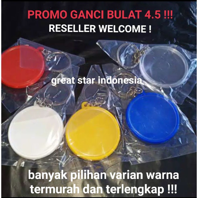 Jual GANTUNGAN KUNCI INSERT PAPER/GANCI bulat 4,5cm/ECERAN | Shopee ...