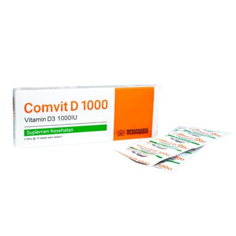 Jual Comvit Vitamin D 1000 isi 10 tablet | Shopee Indonesia