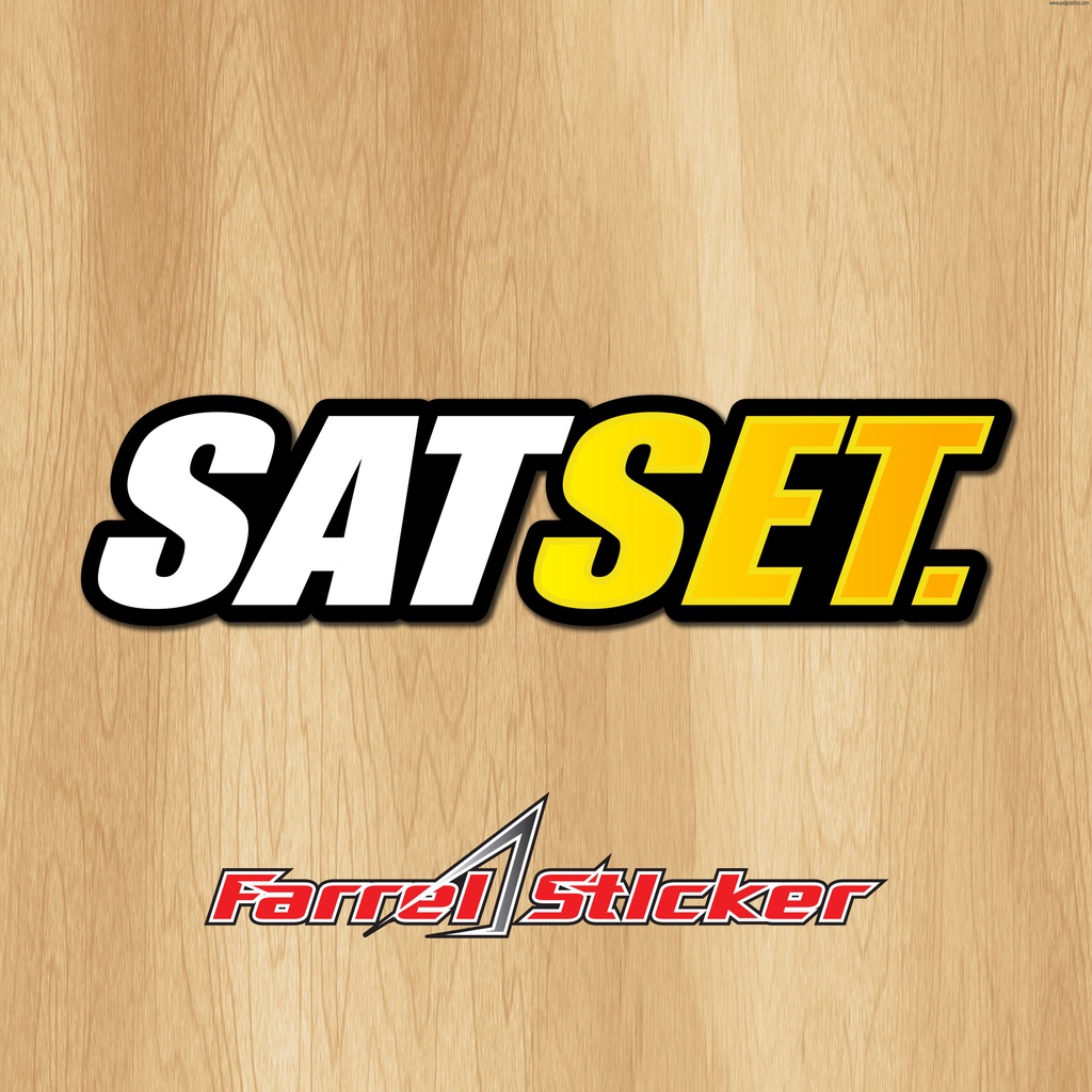 Jual stiker SATSET Sticker SATSET. PRINTCUT | Shopee Indonesia