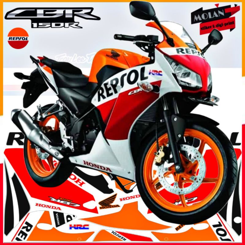 Jual Decal Sticker Striping Variasi Motif Ori CBR 150 R REPSOL K45-CBR ...