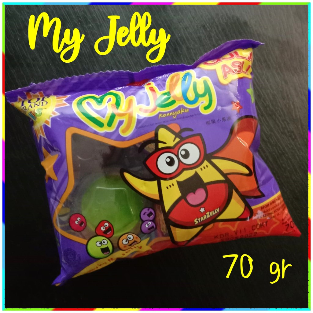 Jual My Jelly 70gr konyaku gula asli makanan anak agar jeli Wong Coco ...