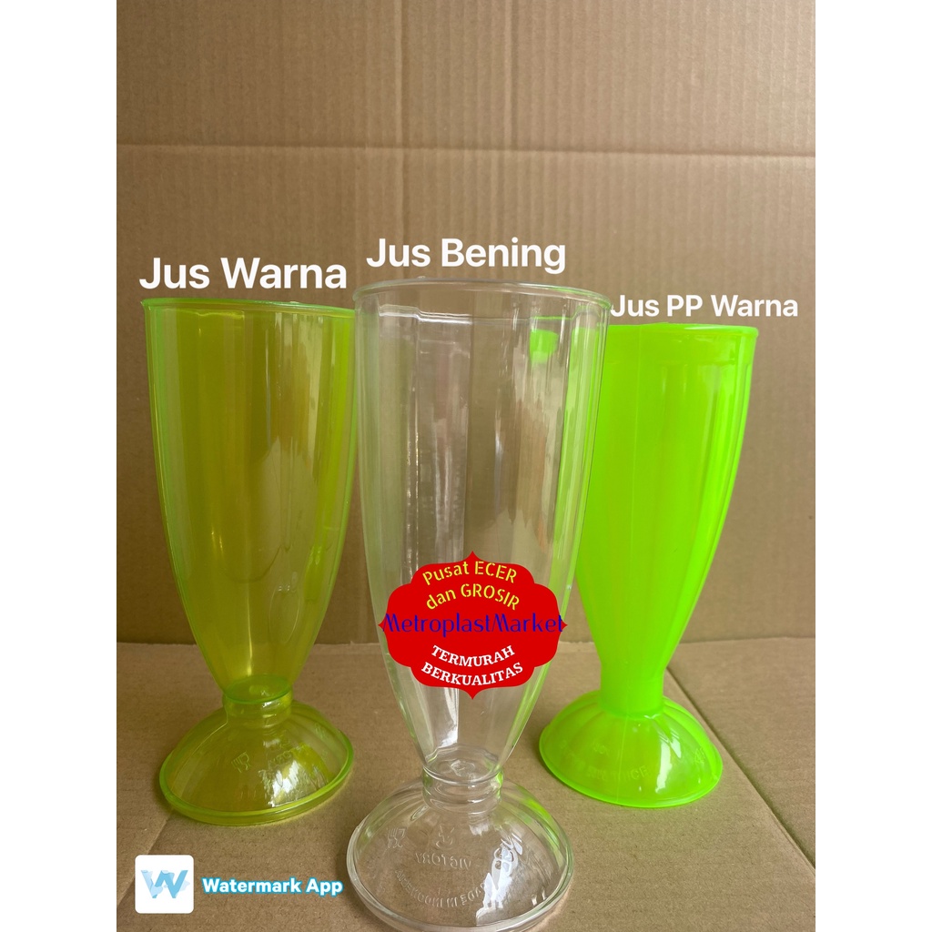 Jual Gelas plastik jus 400ml Mug plastik 400ml gelas plastik tebal ...