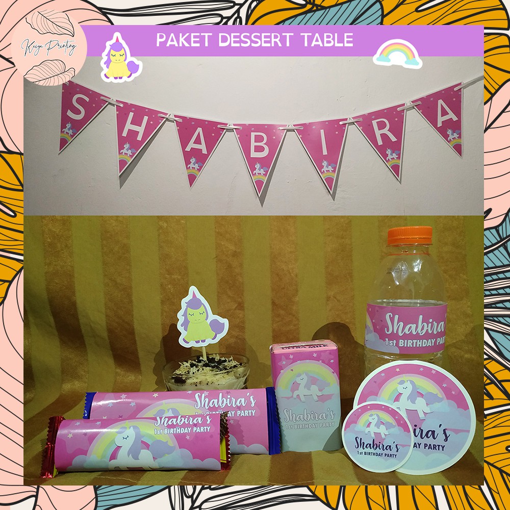 Jual (Min order 6 pcs/label) LABEL DESSERT TABLE SATUAN / Label ulang ...