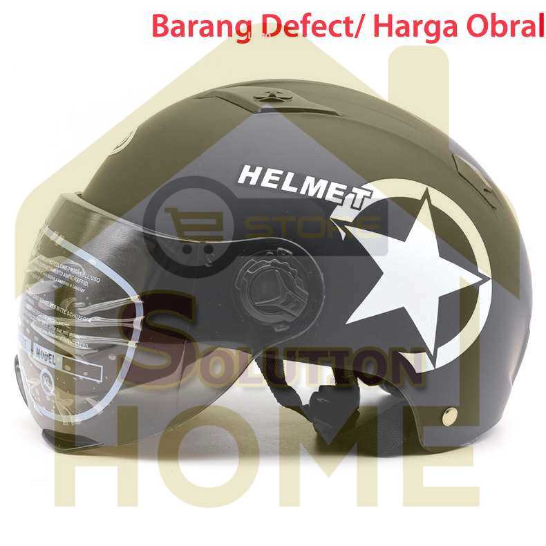 Jual Hss Zoro Helm Sepeda Skuter Elektrik Half Face Visor Obral