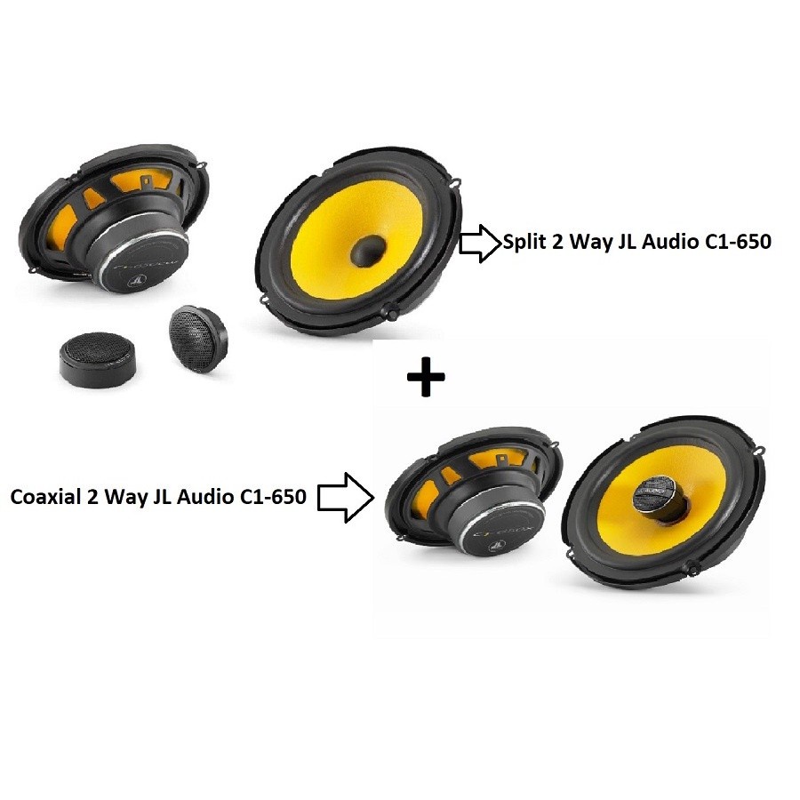 Jual Paket Speaker JL Audio Split 2 Way C1-650 & Coaxial 2 Way C1-650X ...