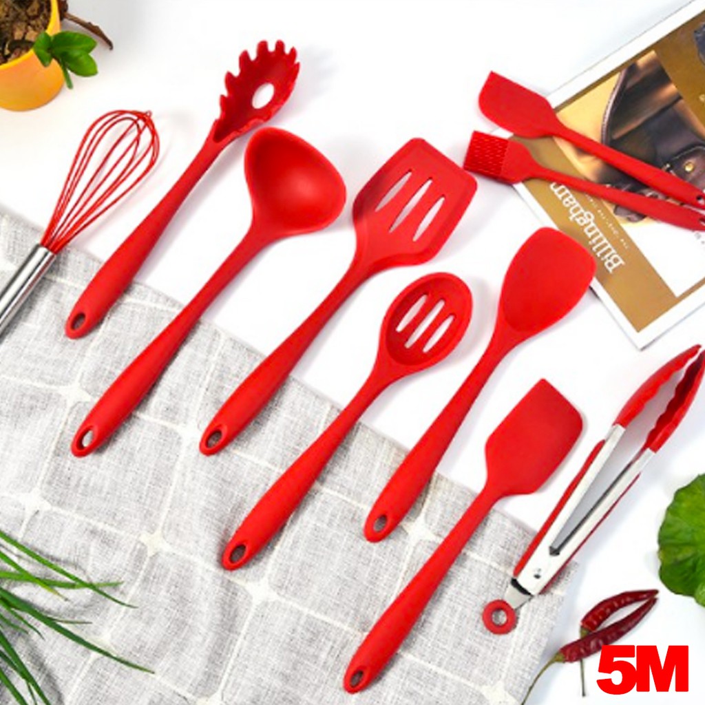 Jual OPPOLIA Silicone Alat Dapur Kitchen Set Spatula Utensils Sutil ...