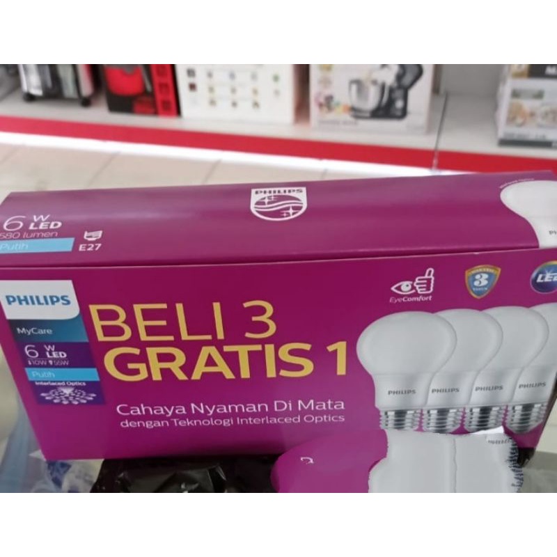 Jual Lampu LED Bulb Bohlam PHILIPS Paket 6/8/10/12 Watt Mycare Pack Multipack | Shopee Indonesia