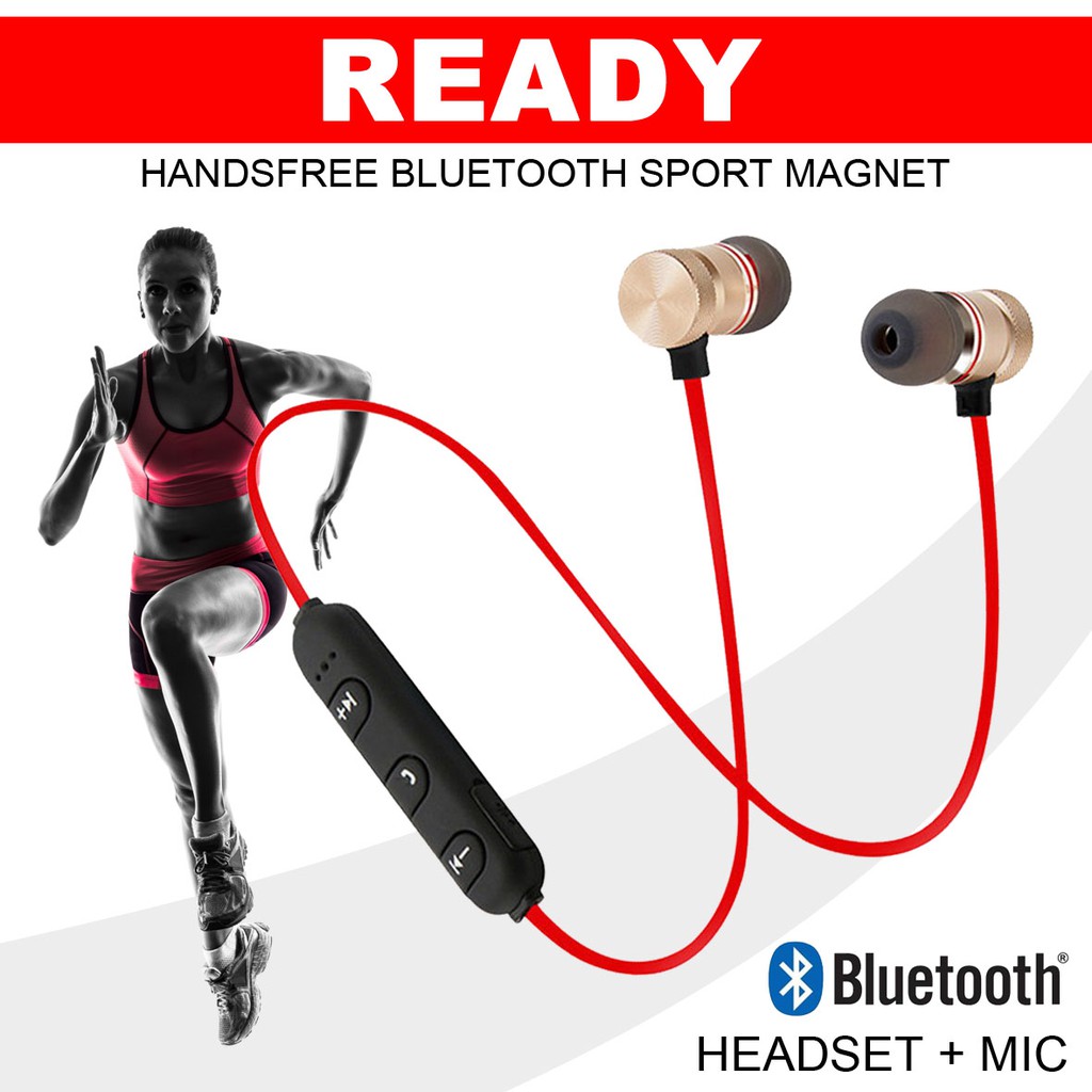 Jual Ready!! Headset Bluetooth Sport Magnet/Headset Olahraga Gowes ...