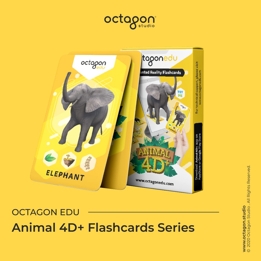 Jual Kartu Animal 4D+ / Flash Card / Mainan Edukasi Anak (Octagon ...
