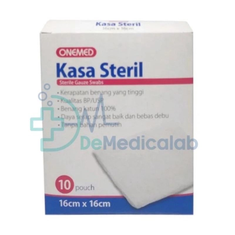 Jual Kasa Steril Onemed Kassa Steril Lipat OM 16x16 | Shopee Indonesia