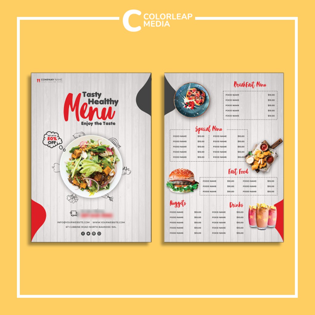 Jual Jasa Desain Menu Cafe/Restoran/Warung Makan Profesional | Shopee ...