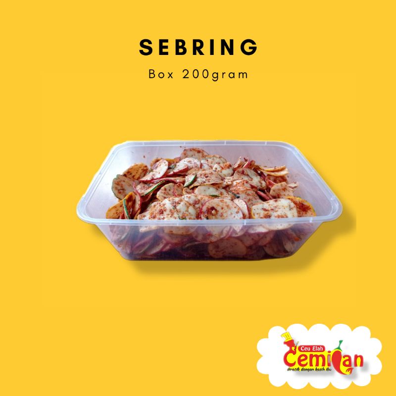 Jual Sebring pedas / seblak cikur / seblak kering kemasan box 200gram ...