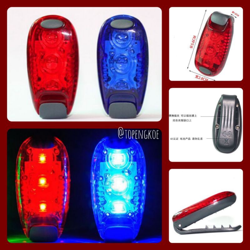 Jual lampu led olahraga multi fungsi untuk sepeda lari helm ransel ...