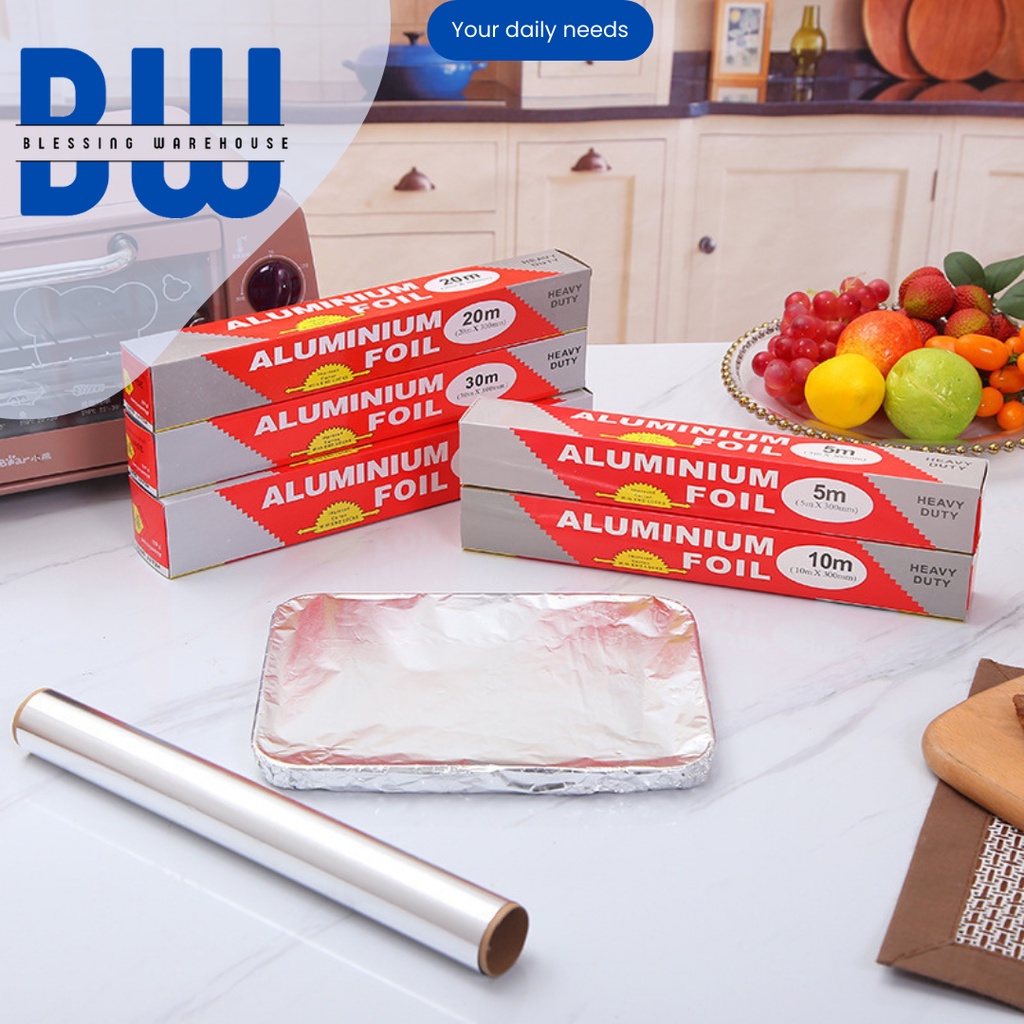 Jual KERTAS ALUMINIUM FOIL ROLL 10 METER HEAVY DUTY / KERTAS PANGGANG ...