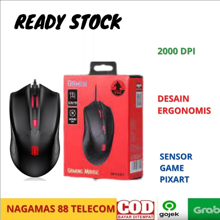 Jual MOUSE GAME GAMEN GAMING GM100 2000 DPI Ultralight Garansi Resmi 1 ...