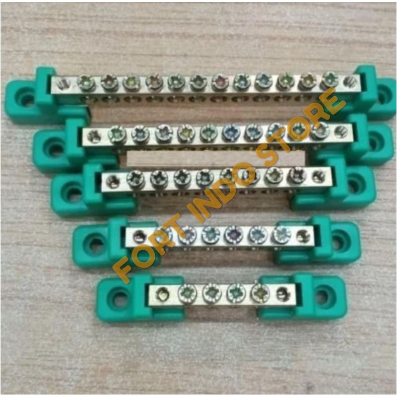 Jual Terminal Blok Grounding Hijau 6x9mm 10 Pole Baut M4 | Shopee Indonesia
