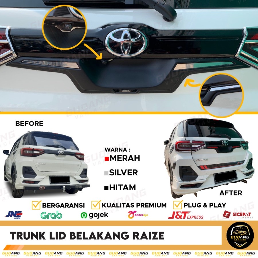 Jual Cover Trim Handle Pintu Bagasi Belakang Raize 2021 GR Sport ...