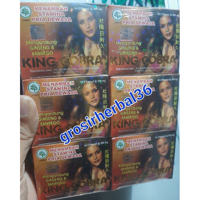 Jual King Cobra Kapsul Kuat Tahan Lama ( Harga 1 Slop isi 6 Box) | Shopee Indonesia
