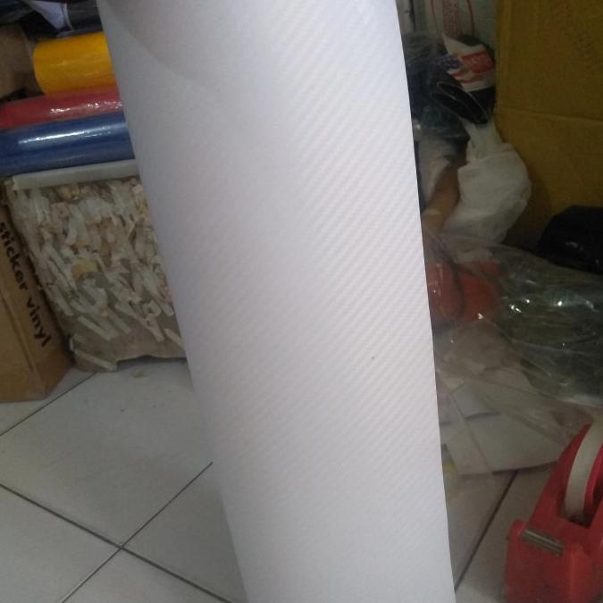 Jual stiker Skotle karbon 3d warna putih transparan,,, lebar nya 50cm ...